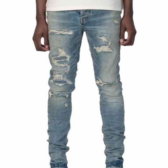 Purple | Jeans | Mens Distressed Blue Jeans Purple Brand | Poshmark